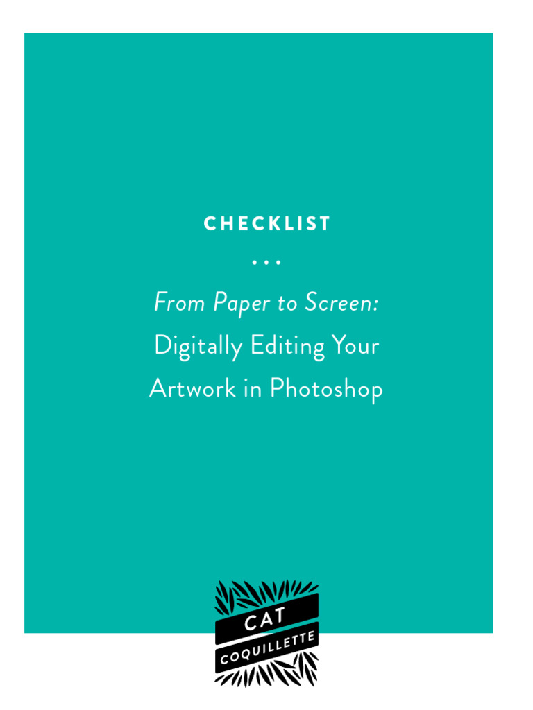 Photoshop Guide For Art | PDF | Image Editing | Adobe Photoshop