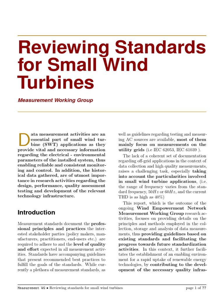 Standards_Review_Report | PDF | Calibration | Wind Speed