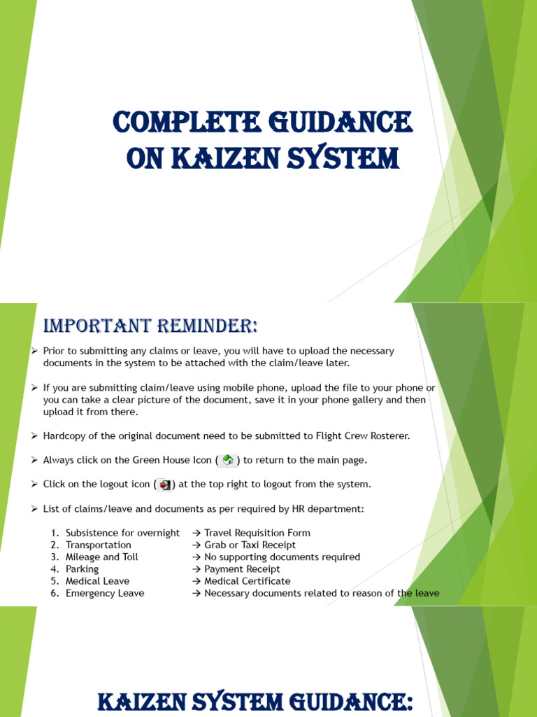 Kaizen System Guidance | PDF | Icon (Computing) | Computing