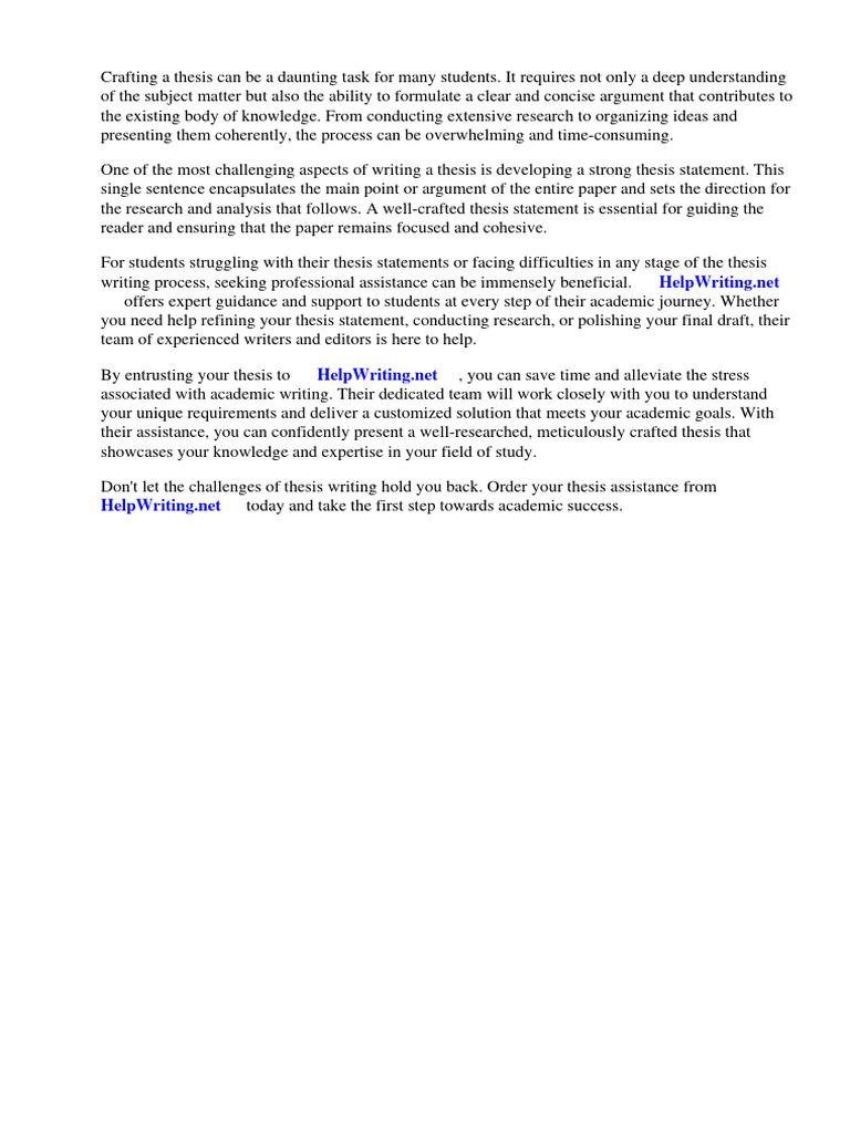 Unc Thesis Statement Handout | PDF | Thesis | Worksheet