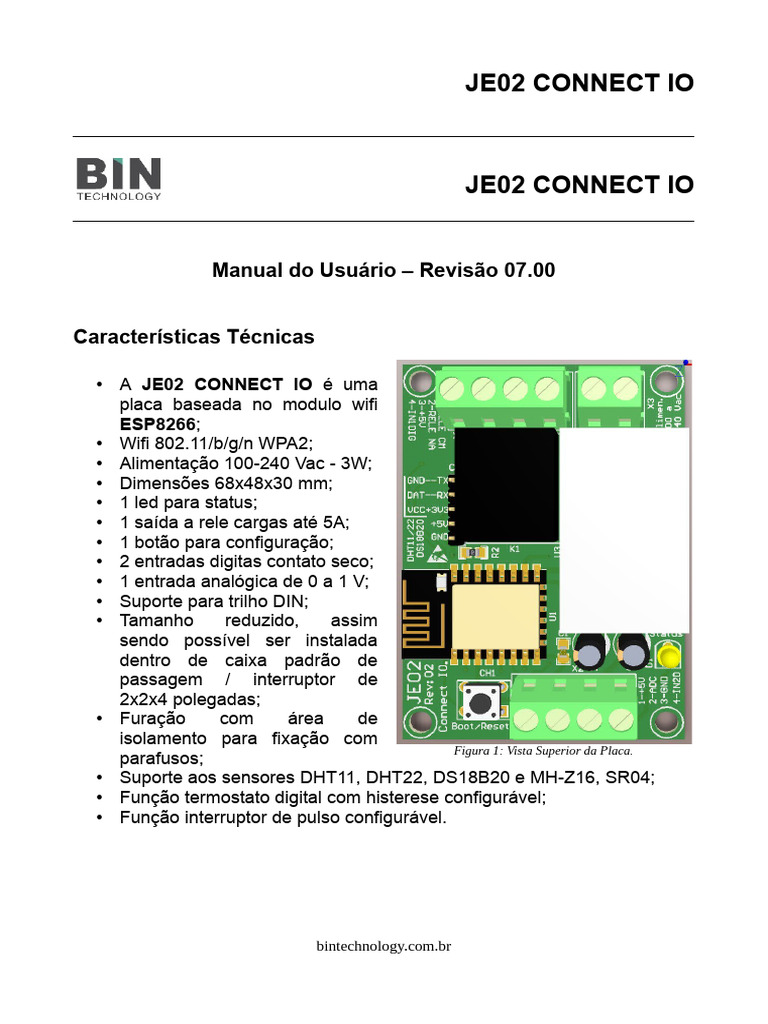 Manual Je02 Connect Io V07 00 | PDF | Rede de computadores | Wi-Fi