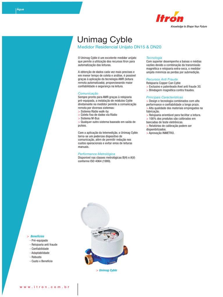 Medidor Unimag Cyble: Confiabilidade e Segurança | PDF