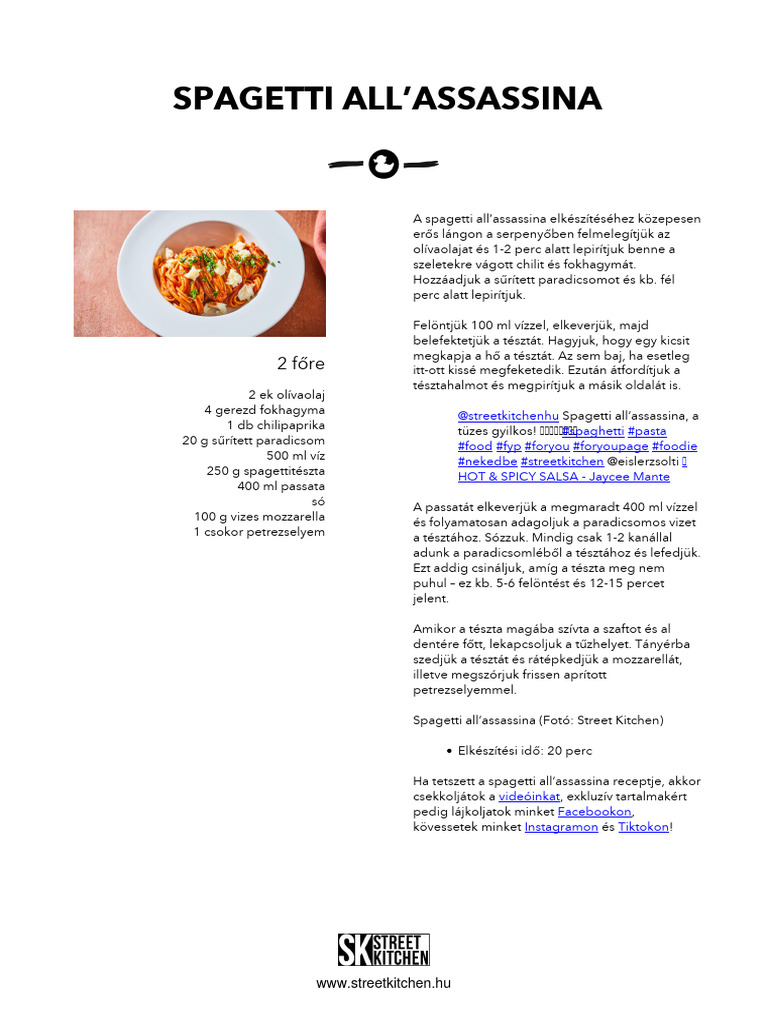 Spagetti Allassassina | PDF