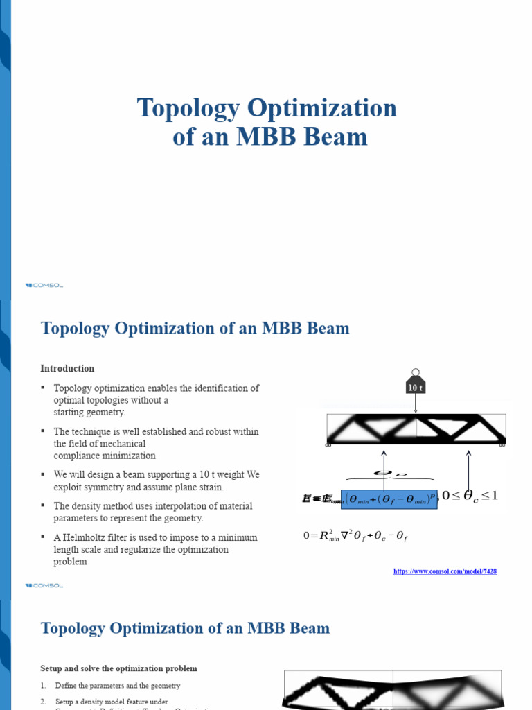MBB Beam Topology Optimization Guide | PDF | Mathematical Optimization ...