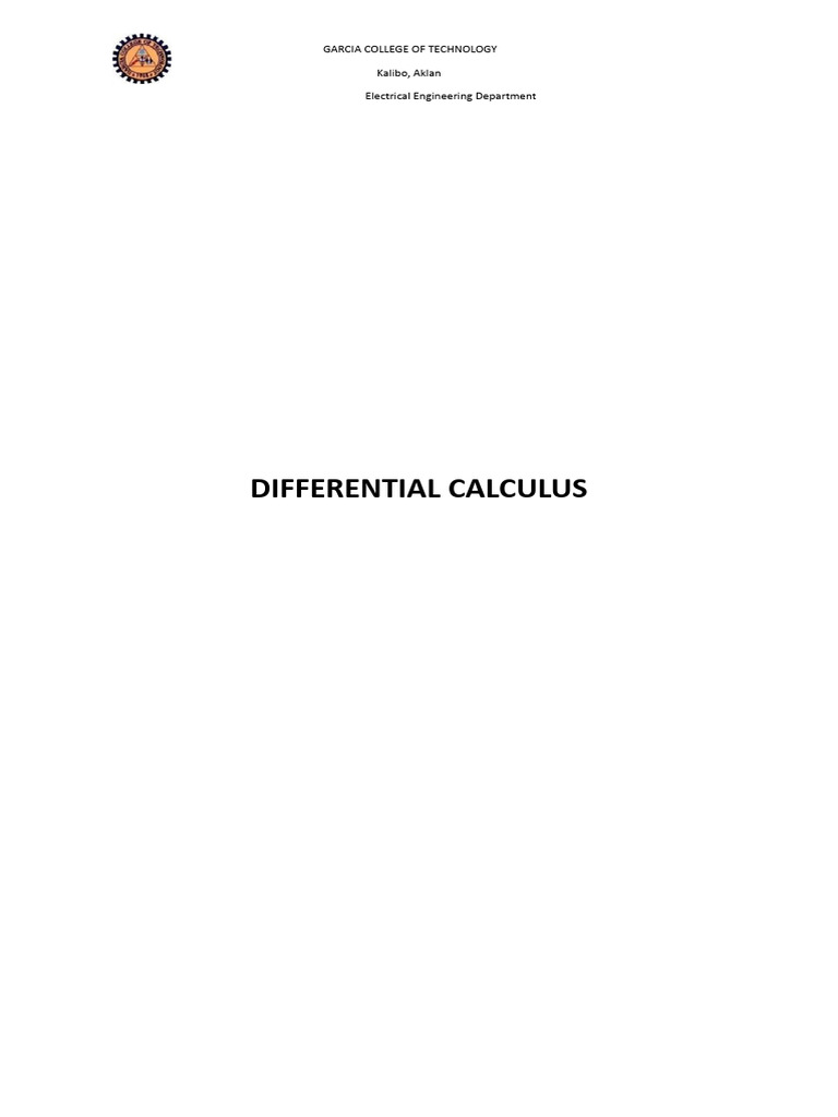 Differential Calculus | PDF