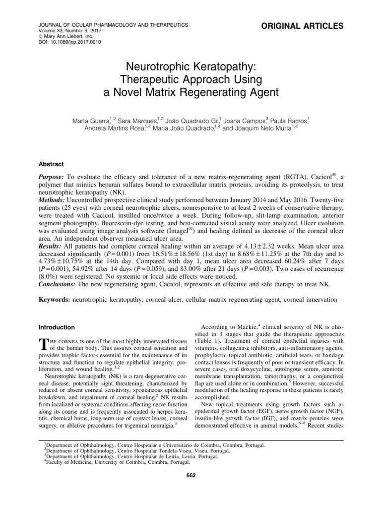 J Ocul Pharma 2017 ARTICULO 2 | PDF | Cornea | Wound Healing