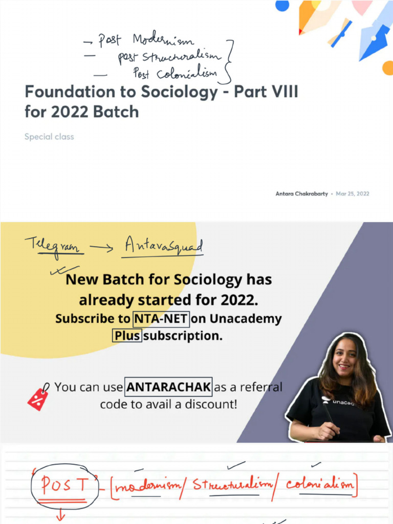 Ac Post Modernism Structuralism Post Colonialism | PDF