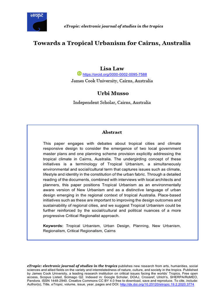 Tropical Urbanism | PDF | Urban Design | Urban Planning