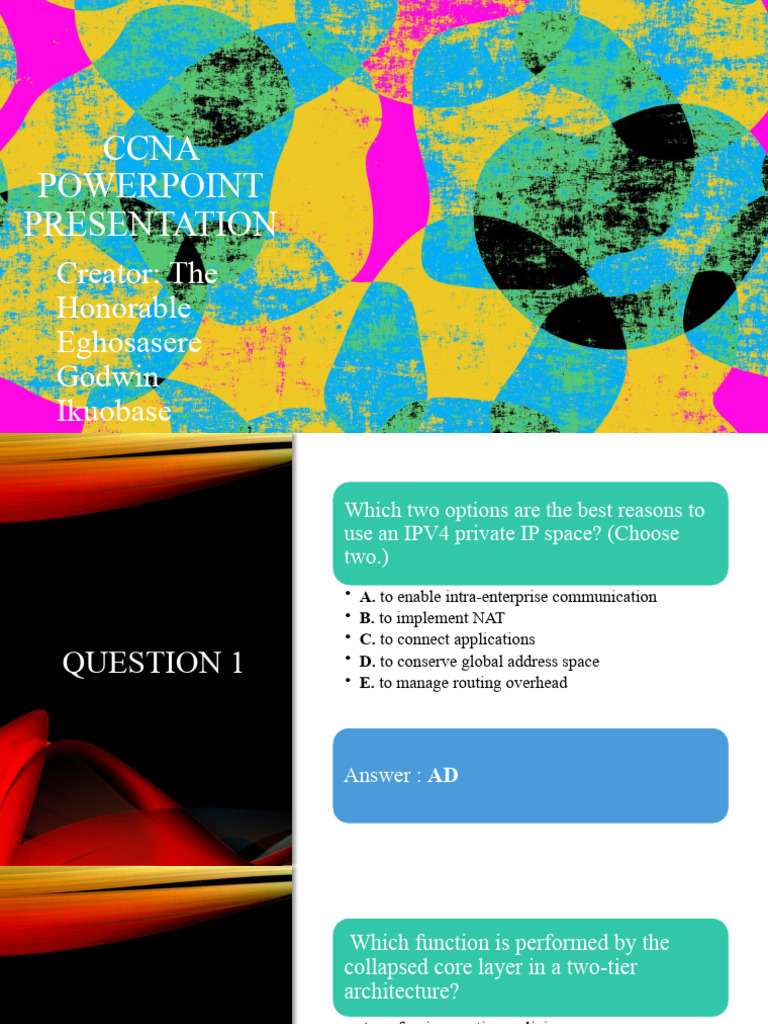 Ccna Powerpoint Presentation | PDF | Transmission Control Protocol | I Pv6