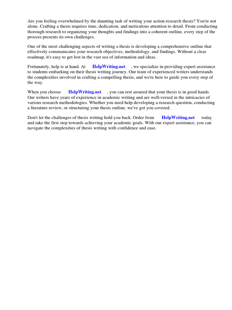 Action Research Thesis Outline | PDF | Apa Style | American ...