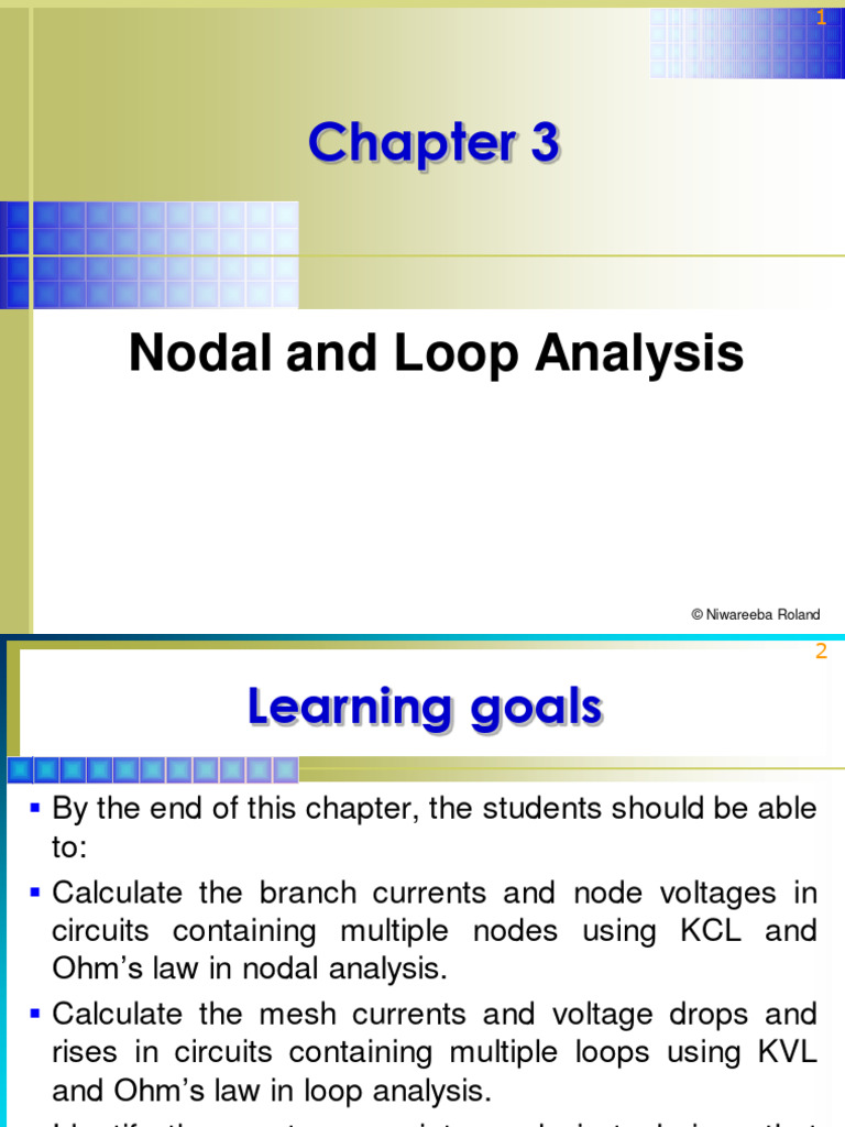 Chapter 3-Nodal and Loop Analysis | PDF