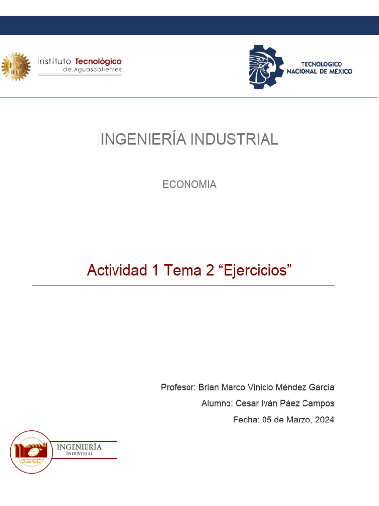 Actividad 1 Tema 2 “Ejercicios” | PDF