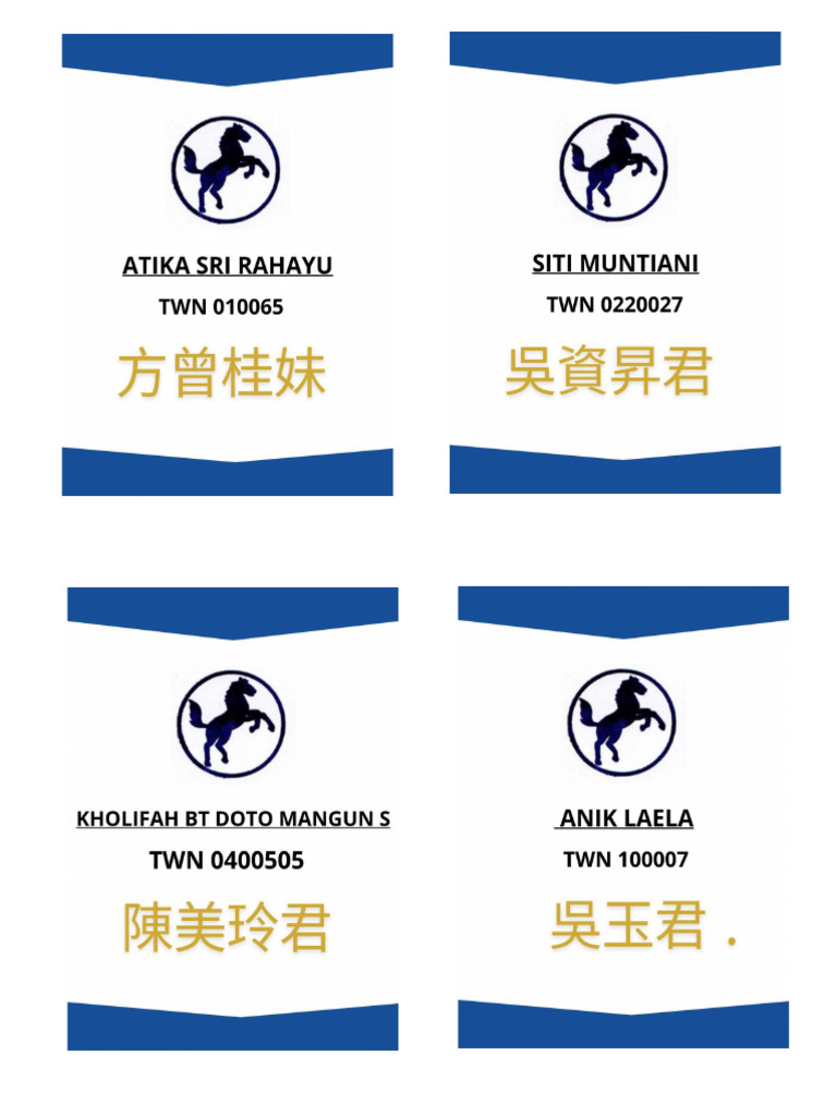 Name Tag Taiwan | PDF