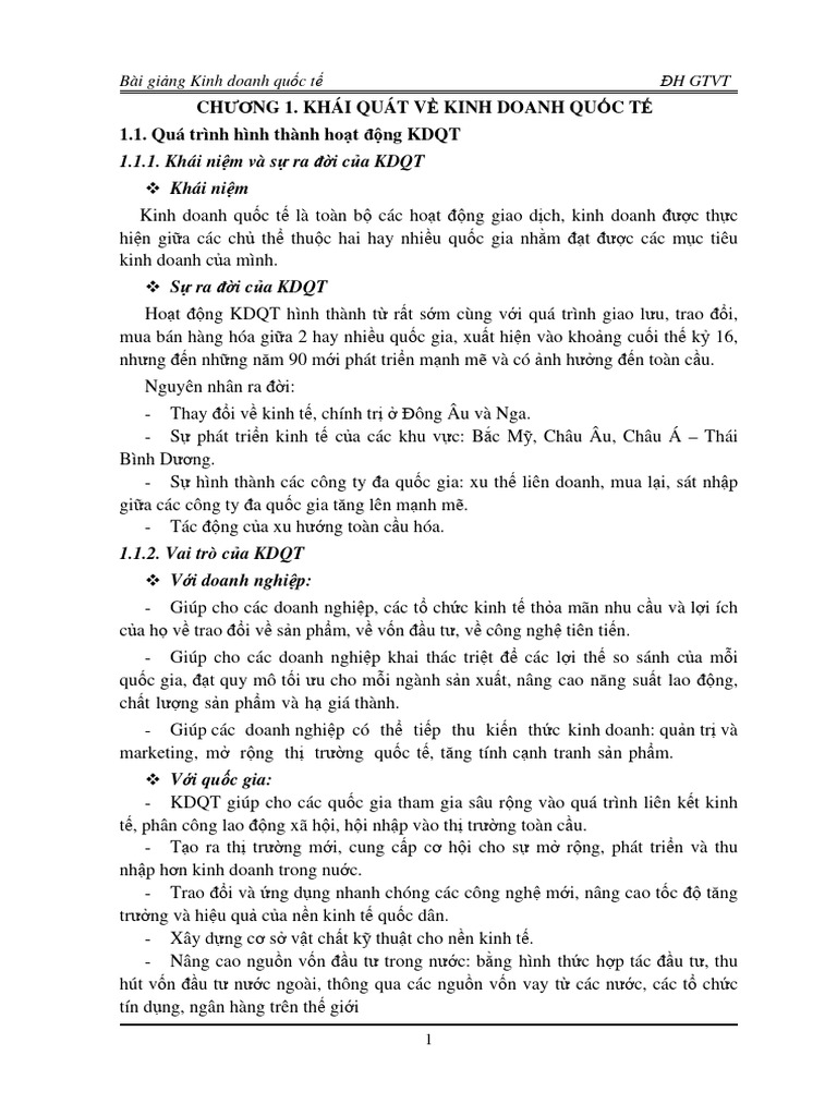 Bài giảng KDQT gui SV | PDF