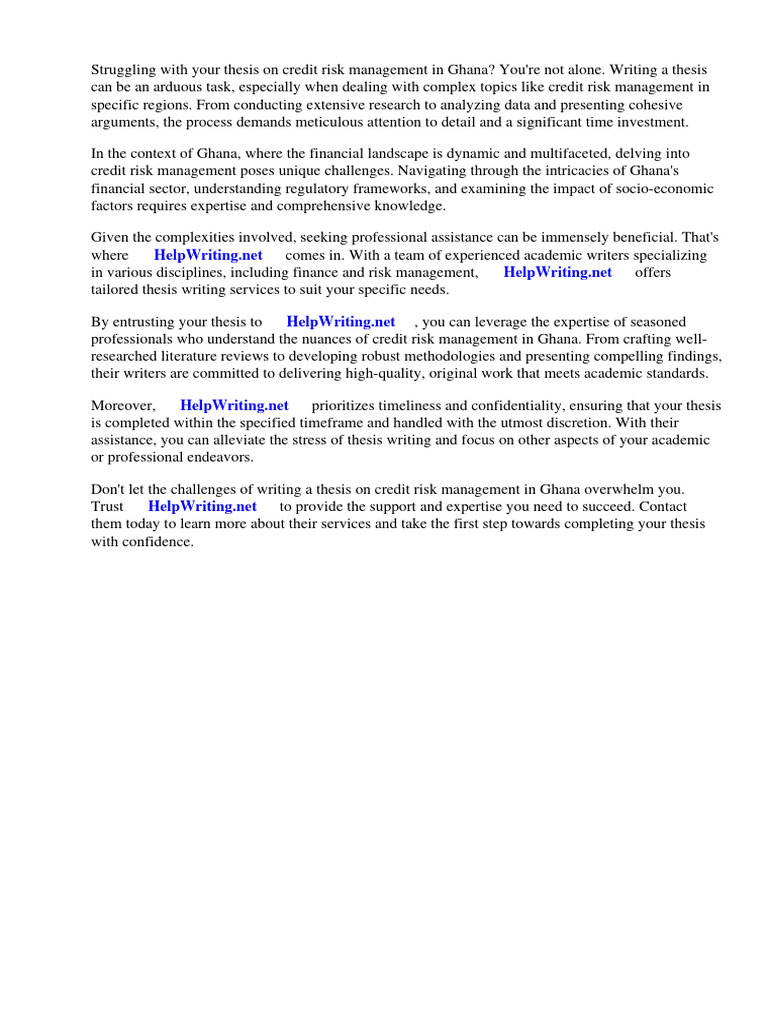Thesis On Credit Risk Management in Ghana | Download Free PDF | Banks ... Thesis On Credit Risk Management in Ghana | Download Free PDF | Banks ...