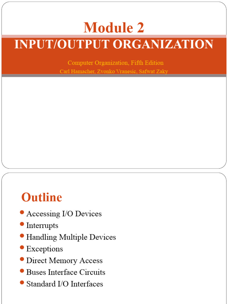 Module 2 IO Organization | Download Free PDF | Input/Output | Central Processing Unit