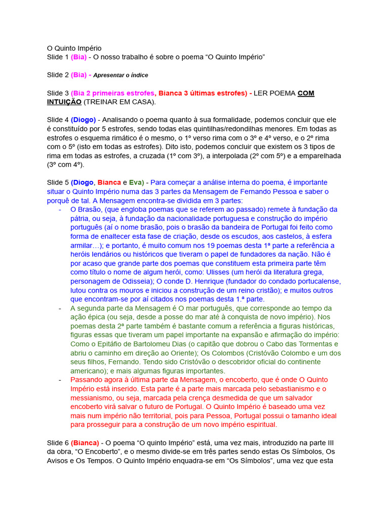 O Quinto Império | PDF | Portugal | Império Romano