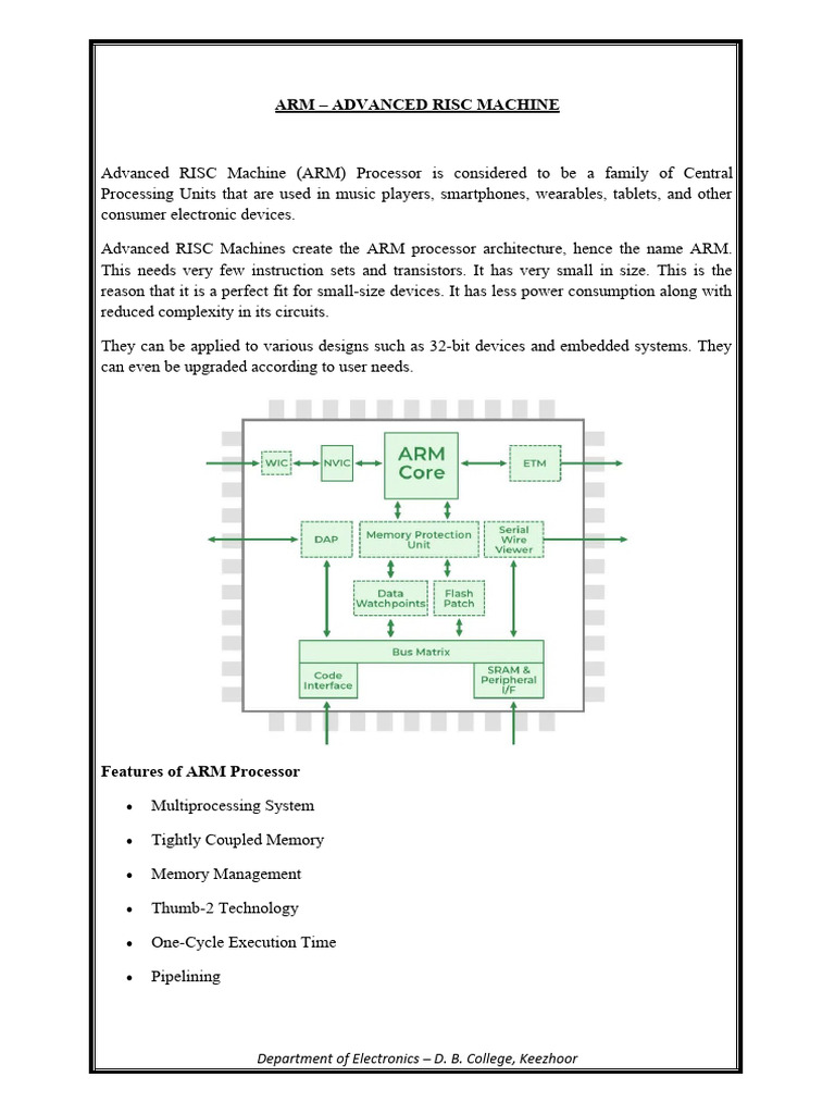 ARM Comparisons | PDF | Central Processing Unit | Microcontroller