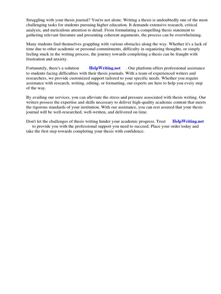 Thesis Journal Sample | PDF | Plagiarism | Thesis