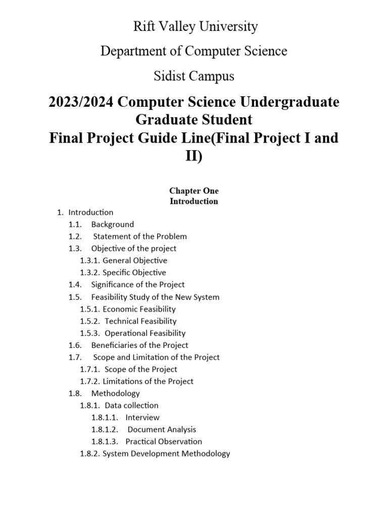 Final Project Guidline For RVU | PDF | Use Case | Class (Computer Programming)