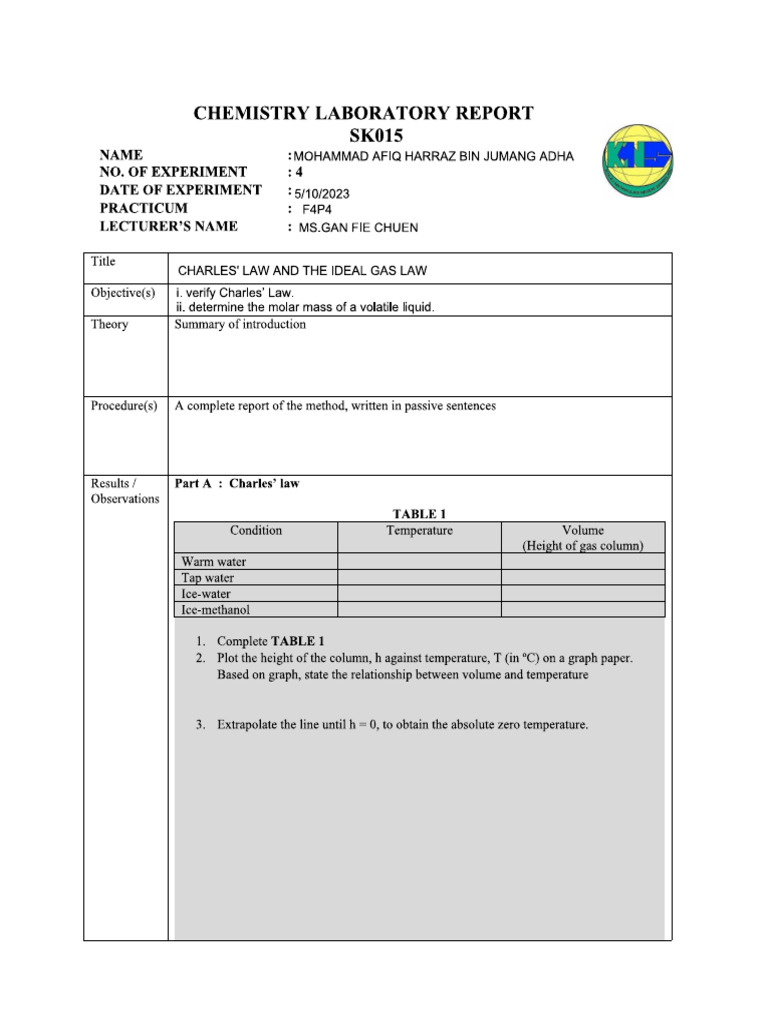 Lab Report Exp 4 | PDF