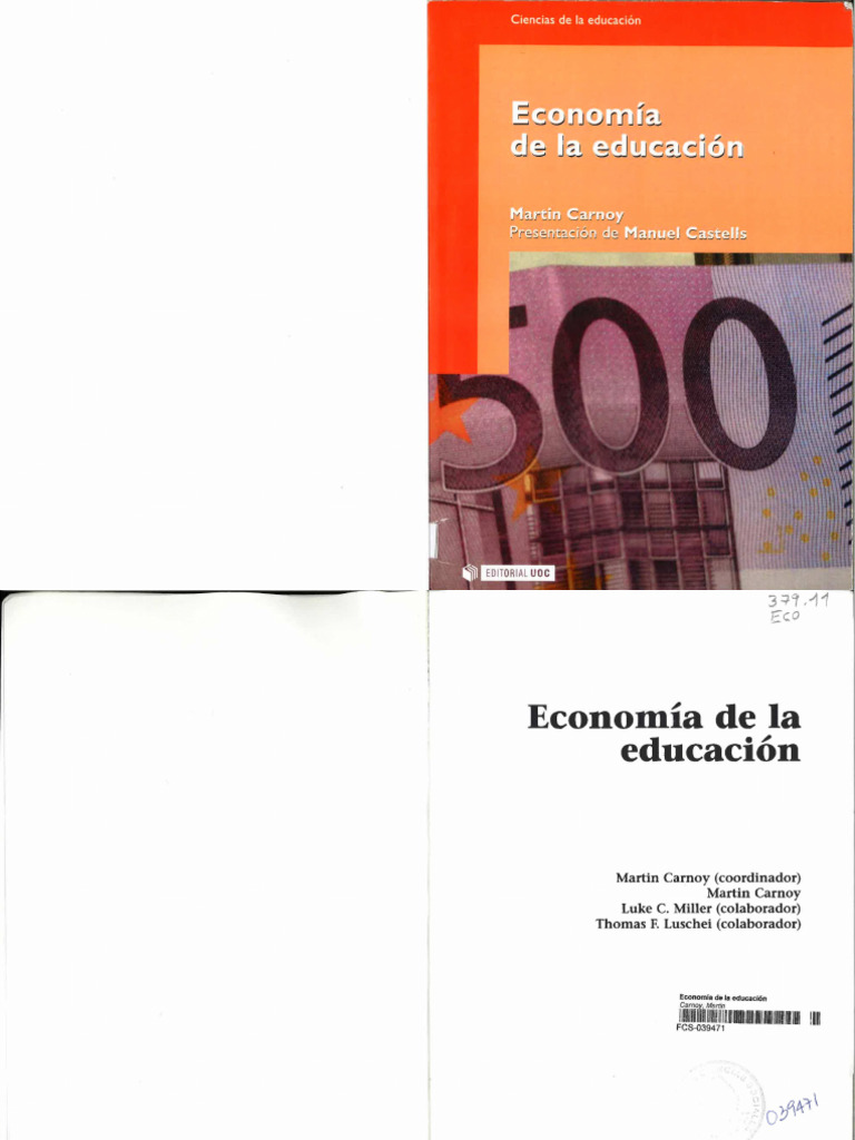 Economía de La Educación - Martin Carnoy | PDF