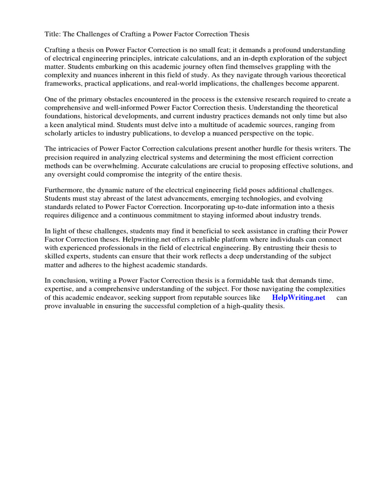 Power Factor Correction Thesis | PDF | Rectifier | Amplifier