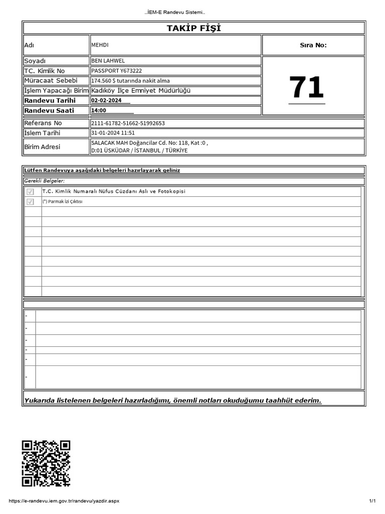 İEM E Randevu Sistemi | PDF