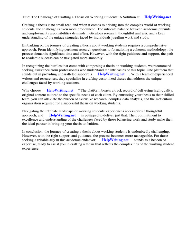 Sample Questionnaire For Thesis About Working Students | PDF | Survey ...