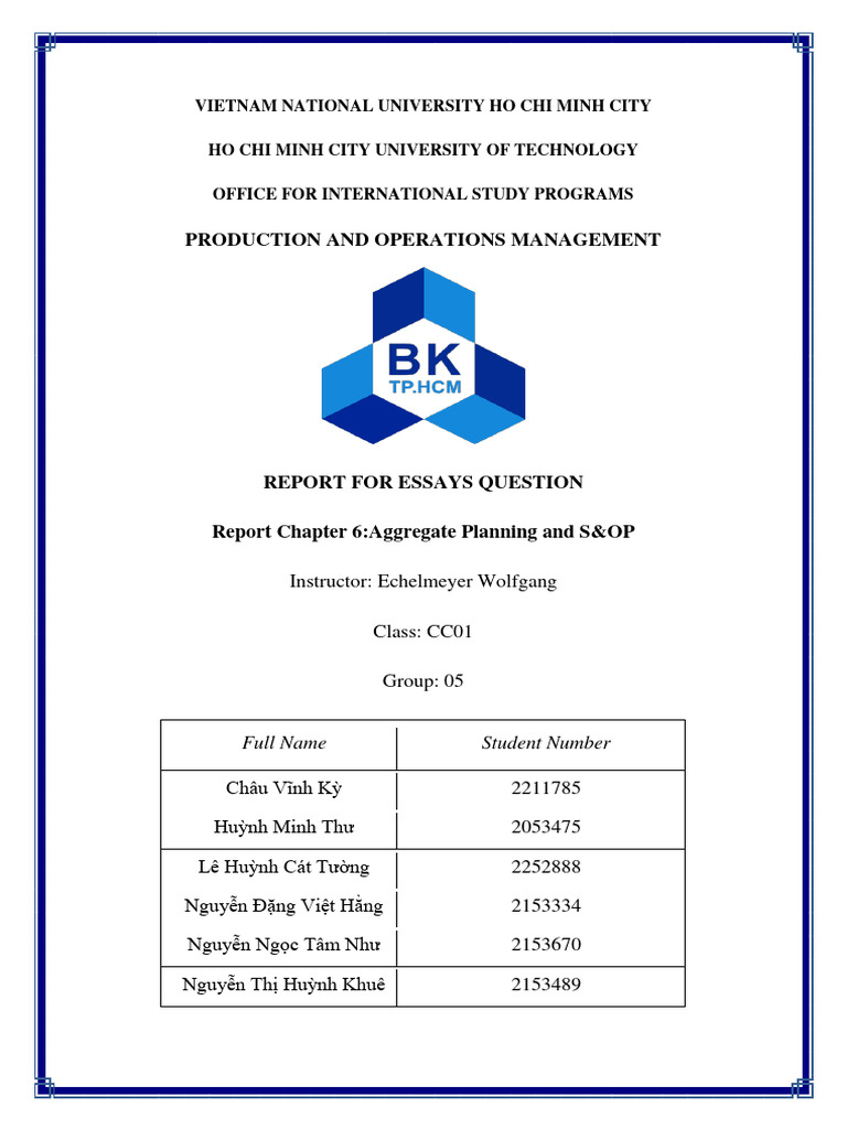 Report Chapter 6 - Group 5 - CC01 | PDF