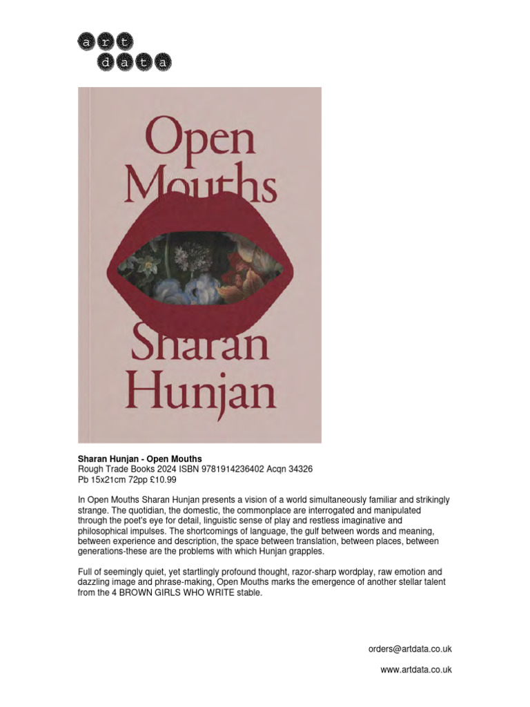 Sharan Hunjan - Open Mouths | PDF | Poetry