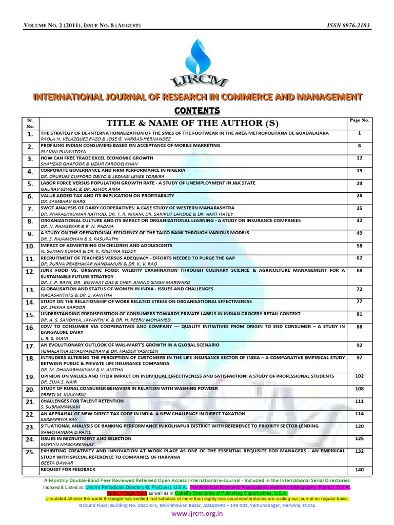 Ijrcm 1 Vol 2 Issue 8 Art 2 3 | PDF