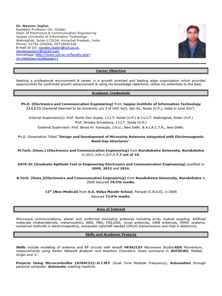 Naveen - Jaglan@juit - Ac.in Id 368&dep Ece&page 1 | PDF