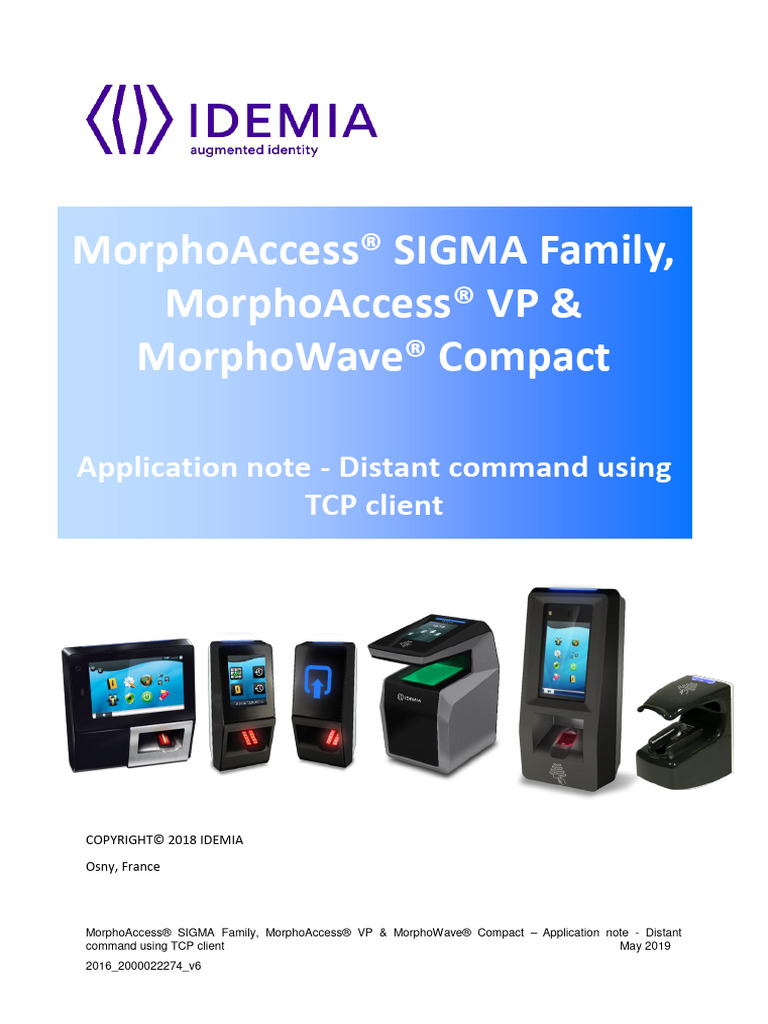 Idemia Morpho - Distant Command Using TCP Client | PDF
