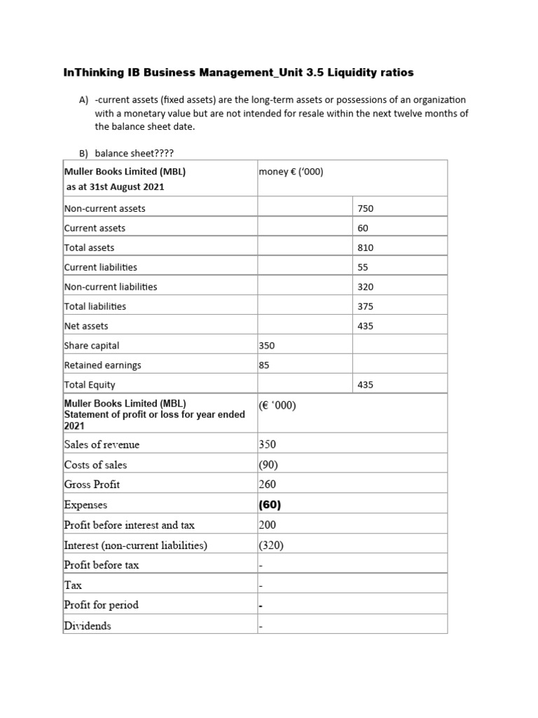 Liquidity Ratio | PDF | Balance Sheet | Revenue