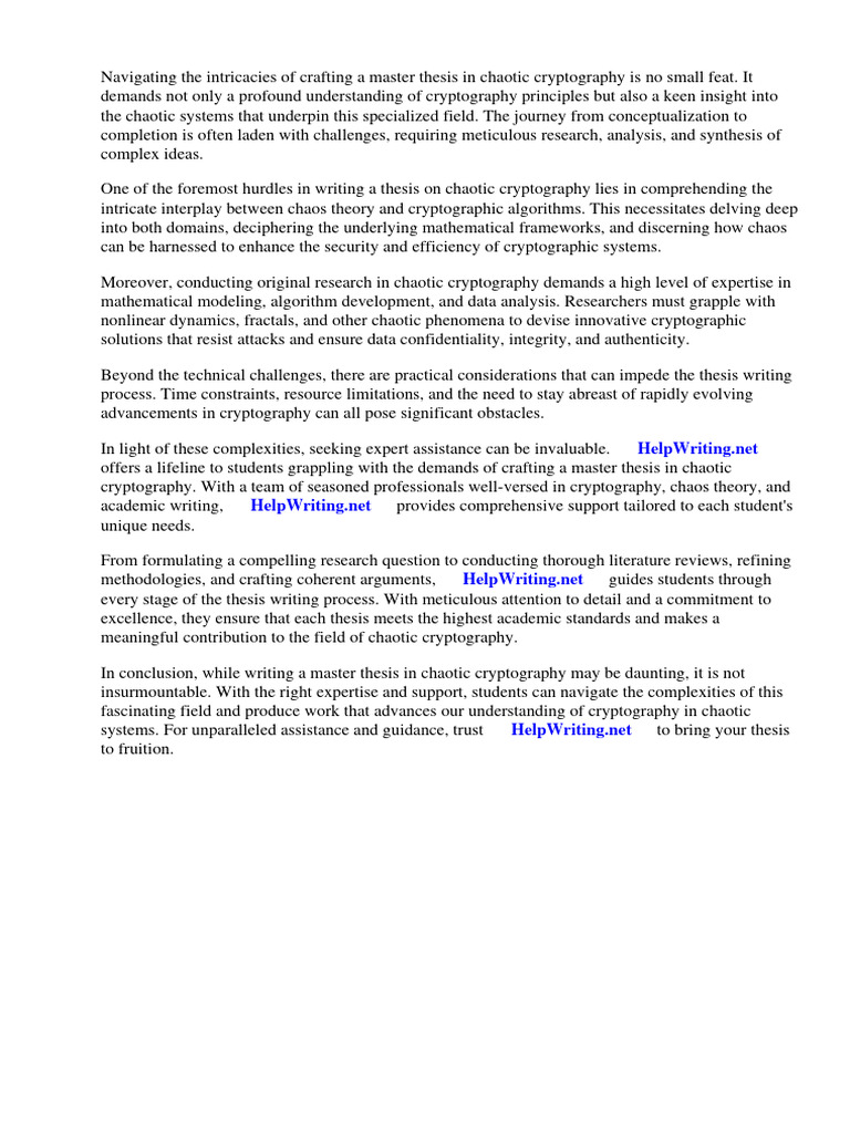 Master Thesis in Chaotic Cryptography | PDF | Cryptography | Encryption