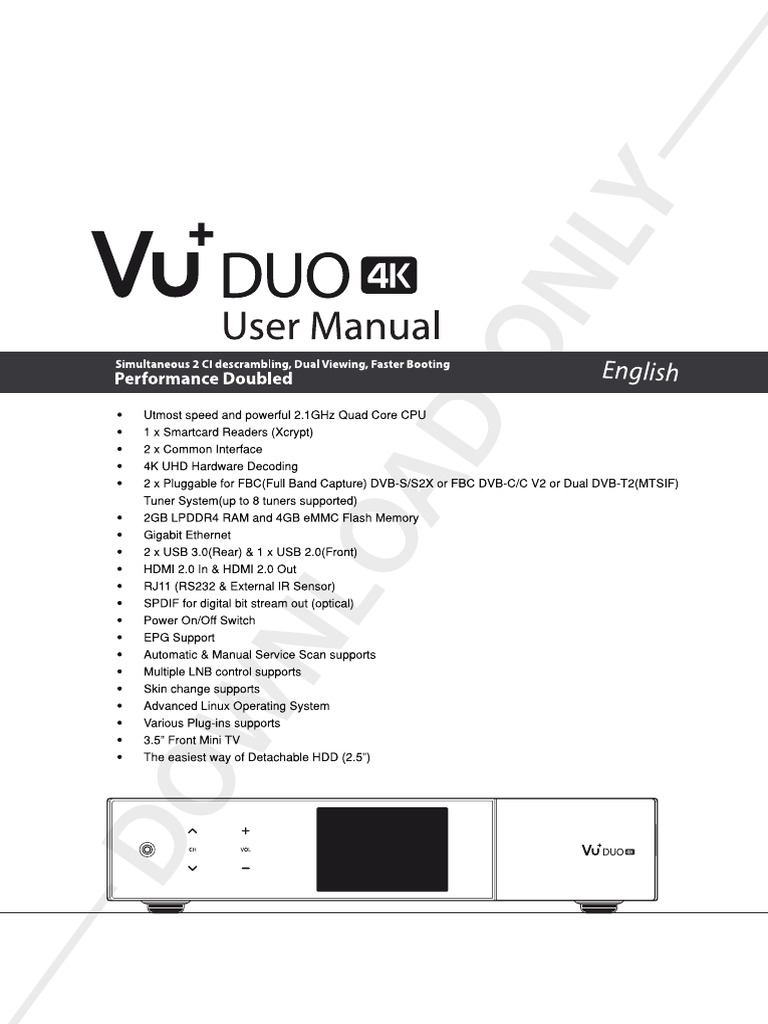 DUO 4K User Manual - English | PDF