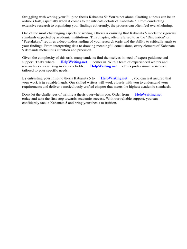 Filipino Thesis Kabanata 5 | Download Free PDF | Tagalog Language | Languages Of Asia