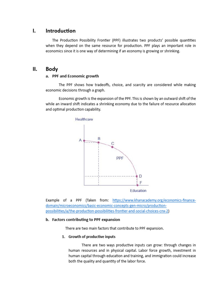 Understanding PPF and Economic Growth | PDF | Economics | Economic Growth