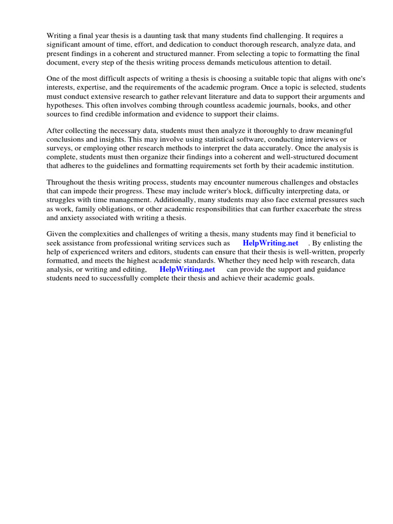 Final Year Thesis Presentation | PDF | Methodology | Thesis