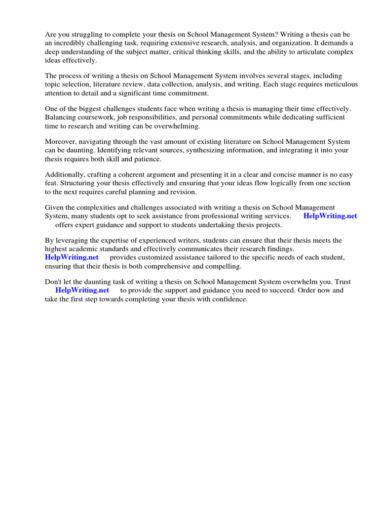 Thesis School Management System | PDF | Educational Technology | Thesis