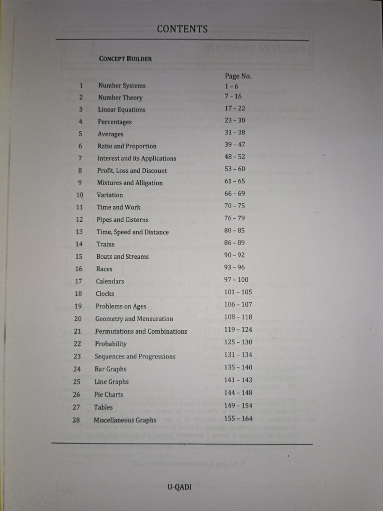Quantitative Ability and Data Interpretation Concept Builder | PDF