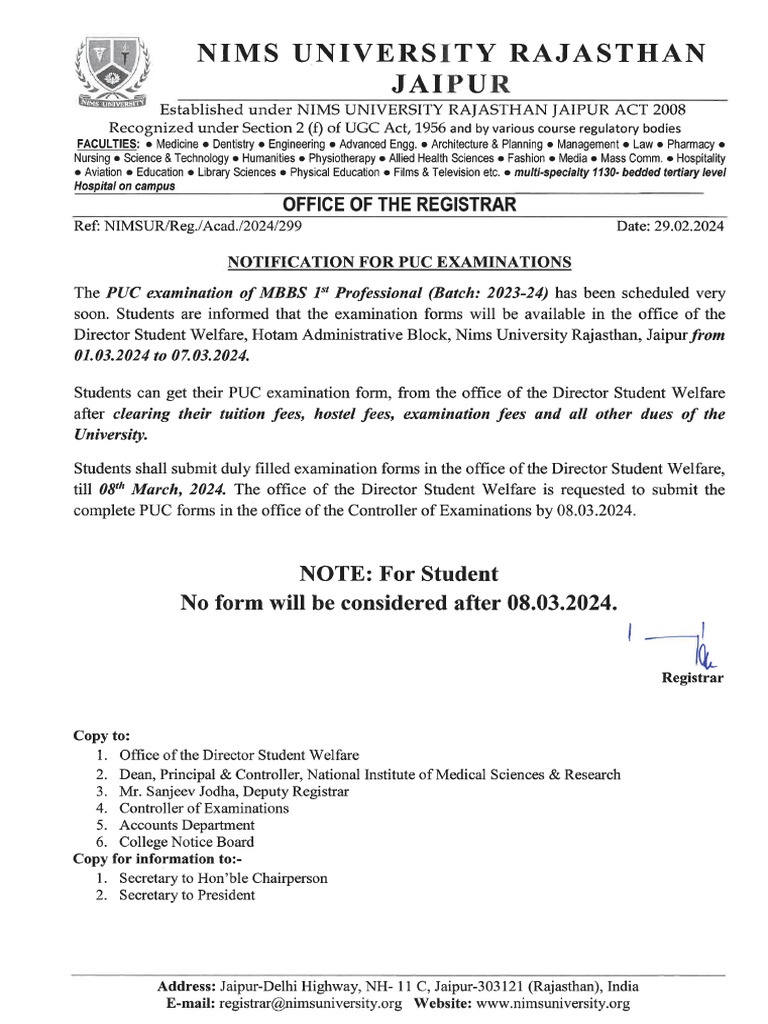 Notification 299 | PDF