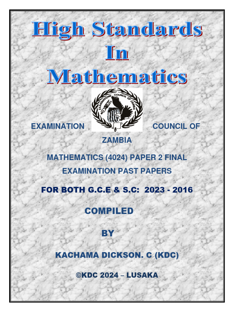 Ecz Maths p2 2023 - 2016 by Mr. KDC | PDF | Technology & Engineering