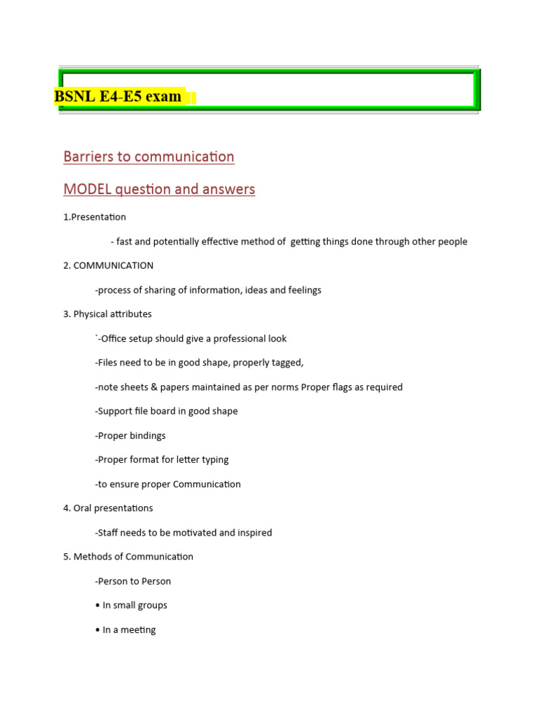 Barriers To Communication | PDF | Communication | Behavioural Sciences