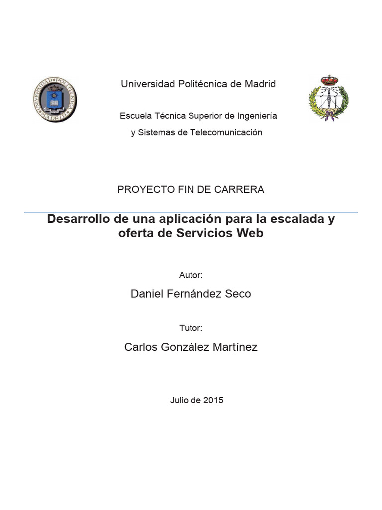 PFC Daniel Fernandez Seco 2 | PDF | Xml | Modelo de objeto de documento
