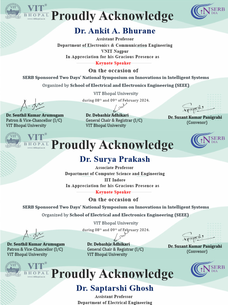Symposium Certificate of Appreciation | PDF | Computing | Electrical Engineering