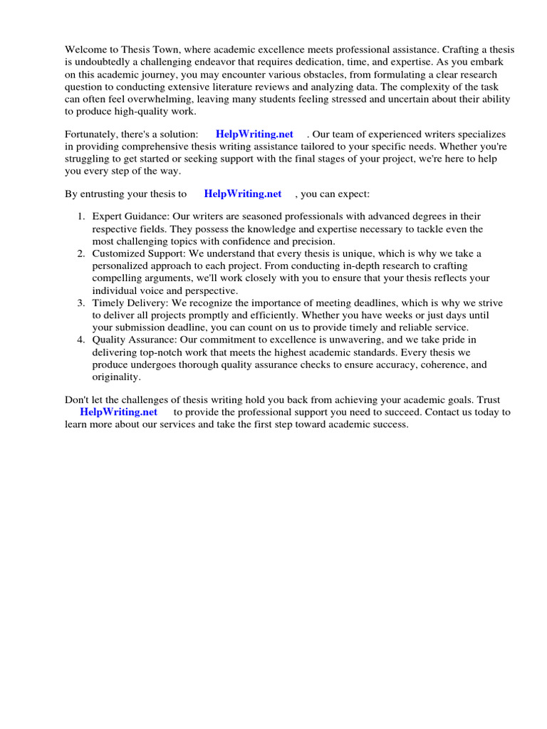 Thesis Town | PDF | Thesis | World Wide Web