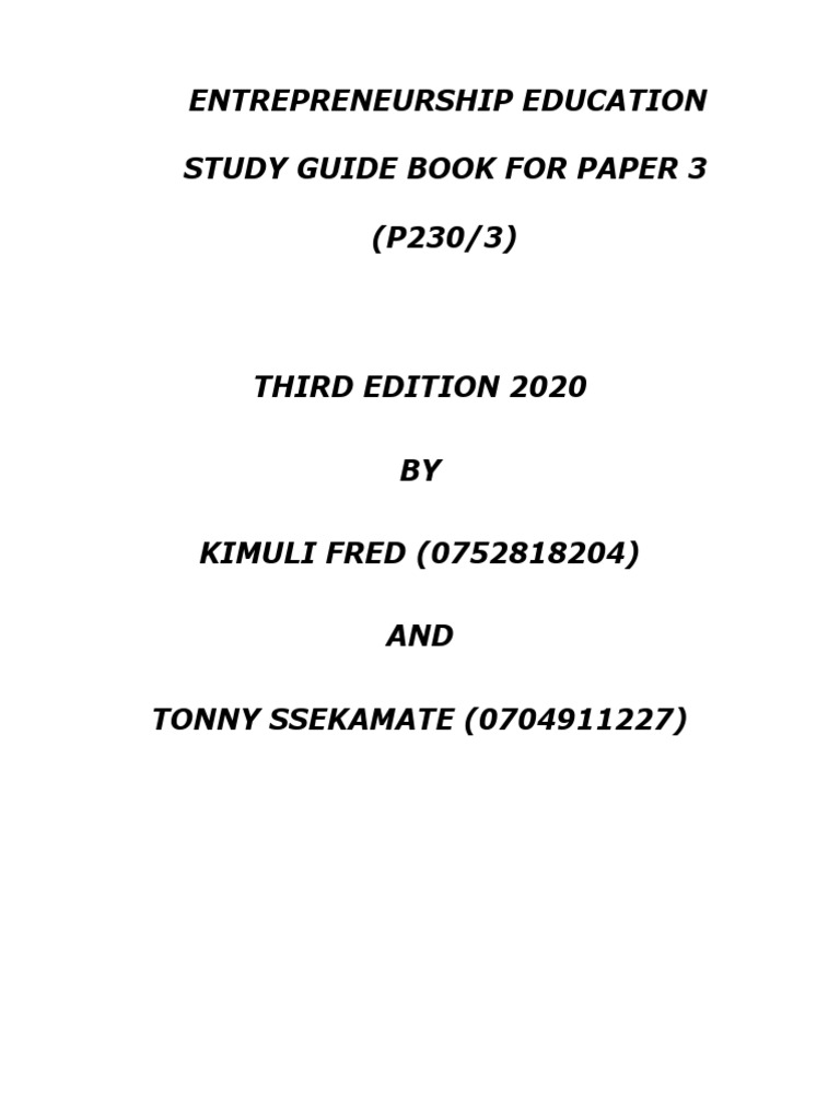 Ent Paper 3 | PDF | Balance Sheet | Entrepreneurship