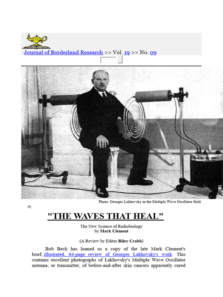 THE WAVES THAT HEAL The New Science of Radiobiology by Mark Clement A ...